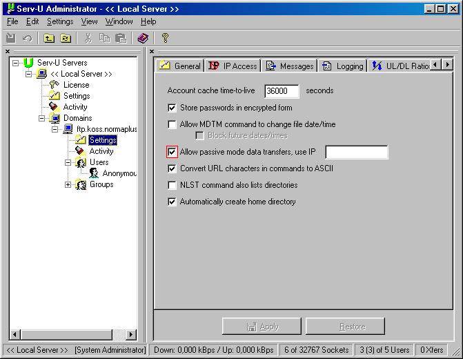 Настройка Руководство Serv-U Ftp-Server - findadirection
